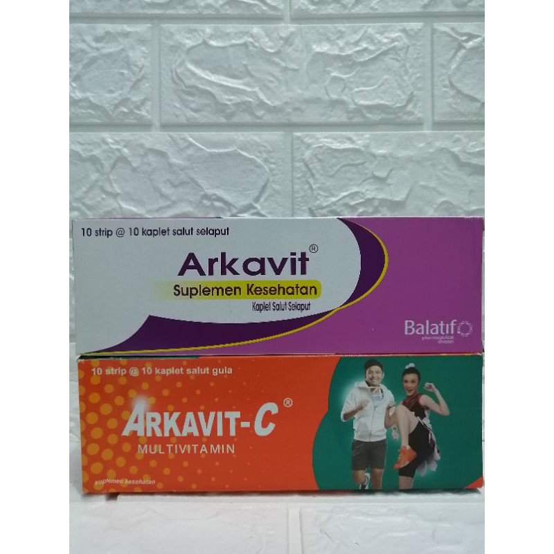 Jual ARKAVIT-C MULTIVITAMIN /ARKAVIT BIASA (ISI 100 Tablet) | Shopee ...