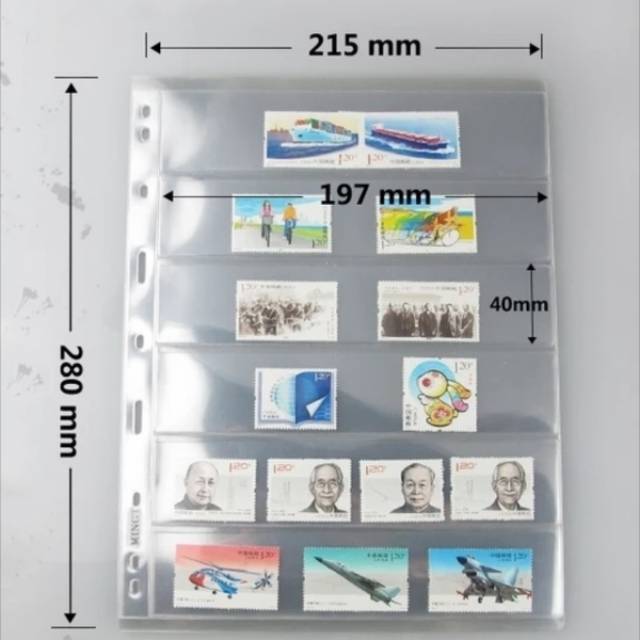 Jual refill transparan strip 6 untuk uang kertas dan perangko | Shopee ...