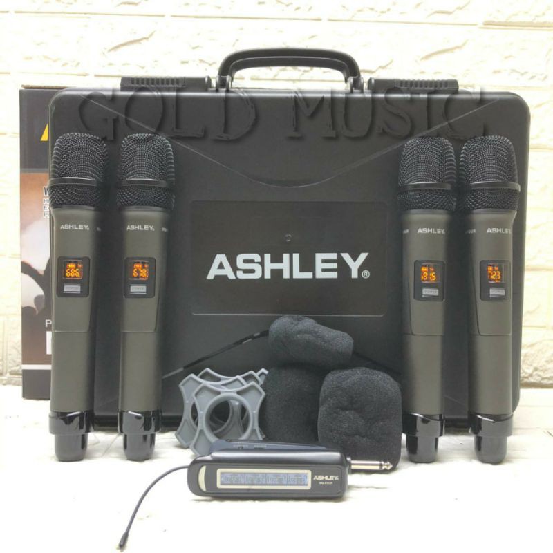Jual Mic Wireless Ashley WM Four Original 4 Microphone | Shopee Indonesia