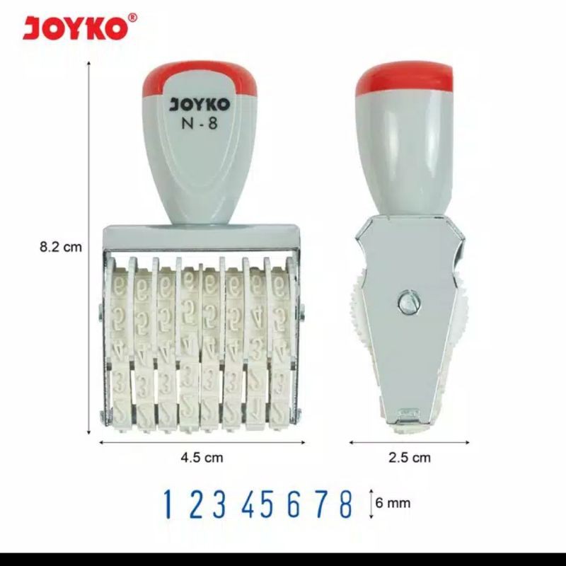 Jual Stempel Nomerator Angka/Numbering Number Stamp JOYKO N-8 (8 digits ...