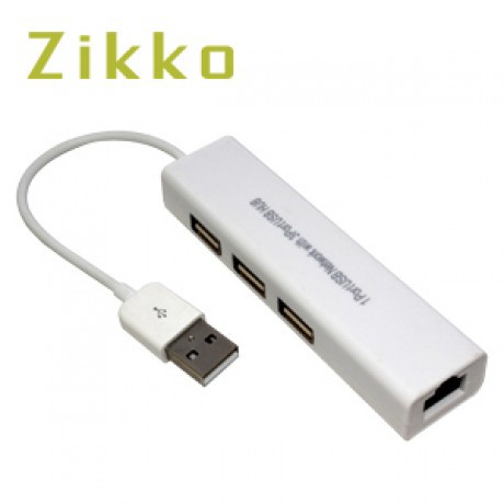 Jual ADAPTER RJ45 USB TO HUB ZIKKO ZK-B014 / ADAPTER USB TO HUB RJ-45 ...