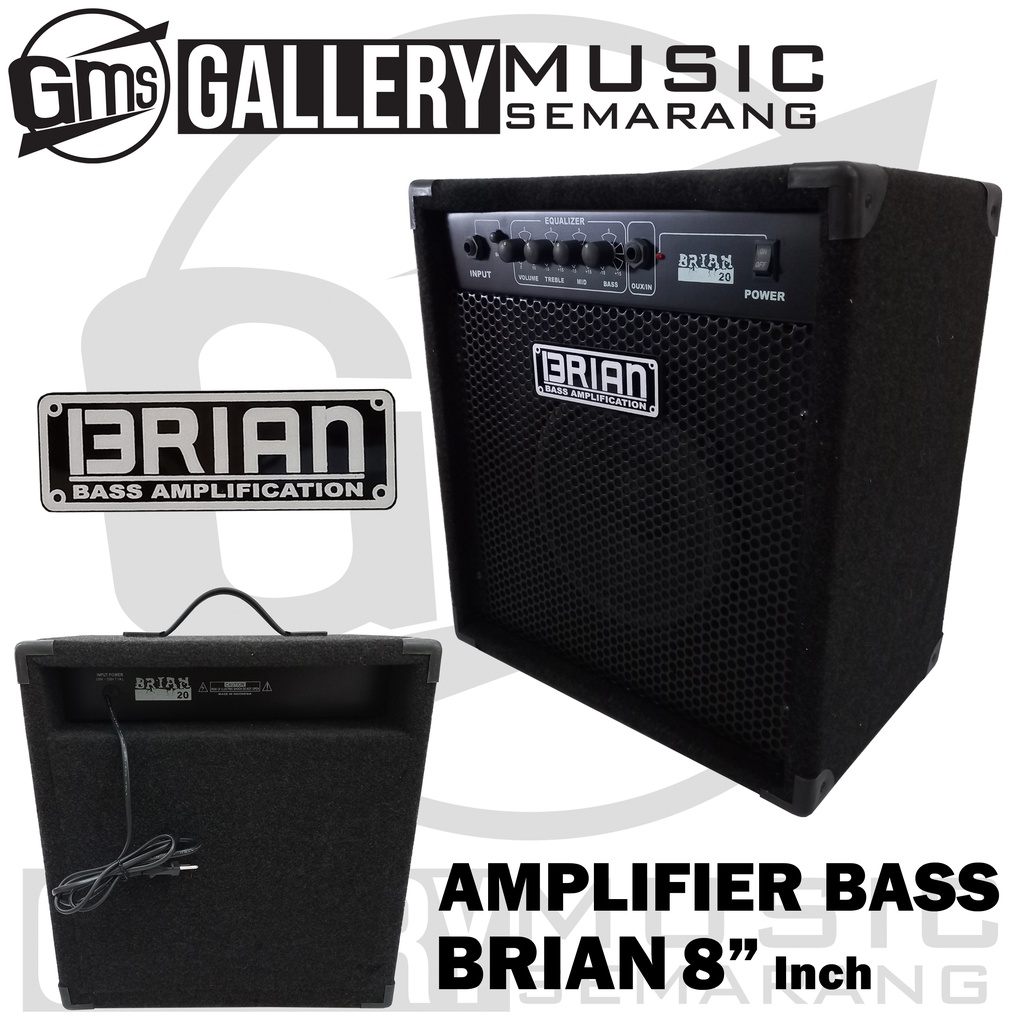 Jual Ampli Bass Amply Gitar dan Bass Amplifier Brian 8" inch GMS000130 ...