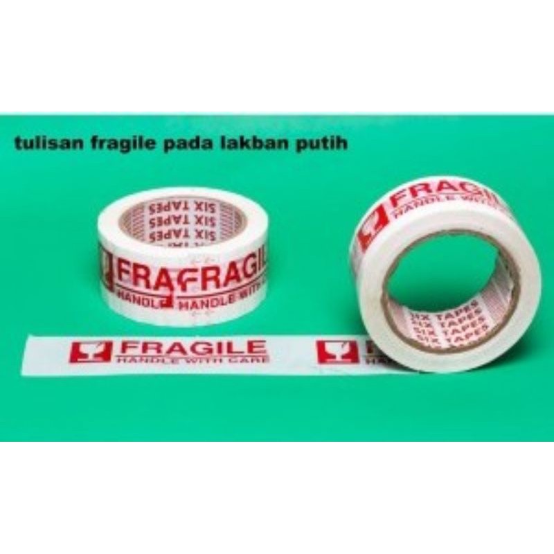 Jual Lakban FRAGILE / Stiker Jangan dibanting ukuran 2 inc 48mm x 80m ...