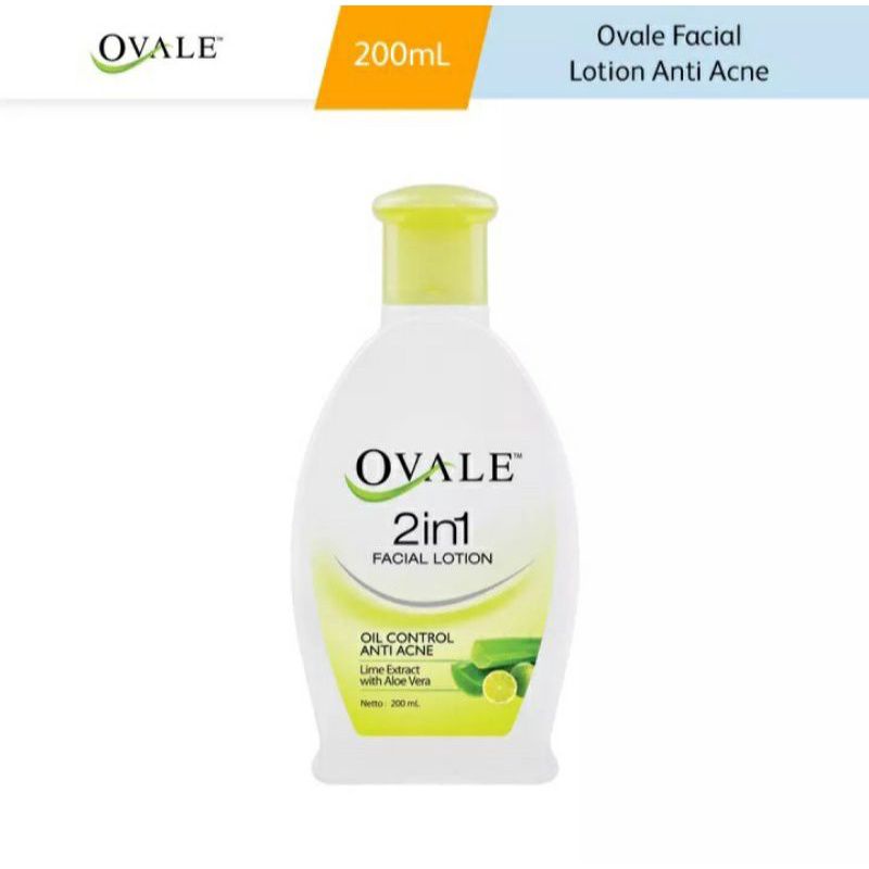 Jual Ovale 2in1 Facial Lotion Oil Control Anti Acne Lime Extract 200 ml ...