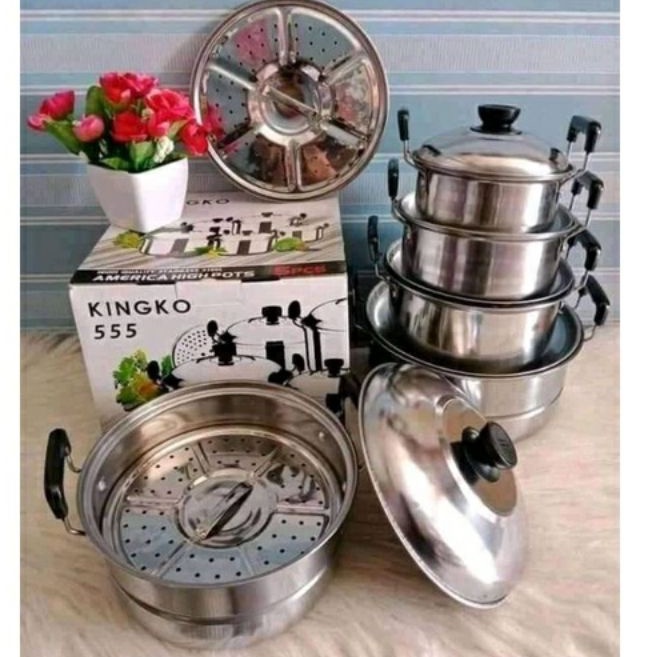 Jual PANCI KINGKO 555 5 IN 1 + steamer set | Shopee Indonesia