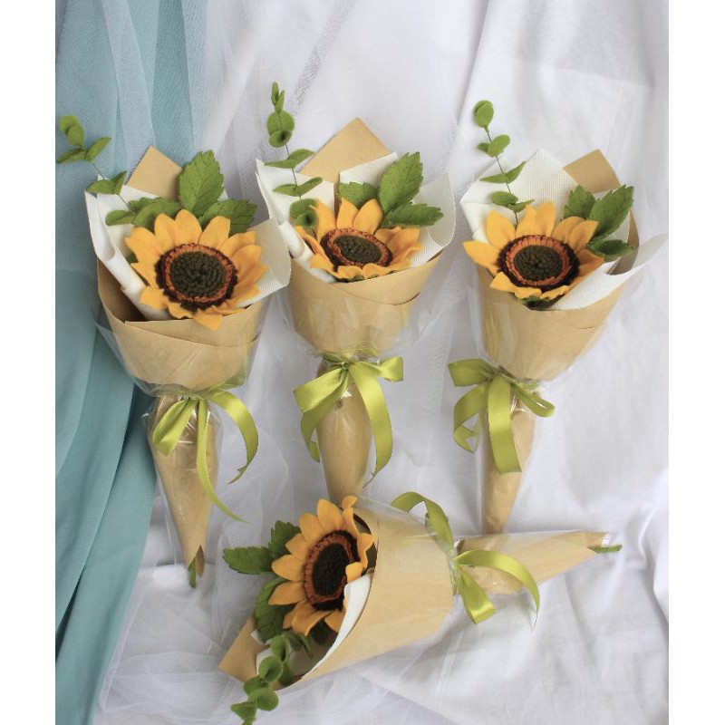 Jual (READY) buket bunga matahari palsu / buket bunga single / bouquet ...