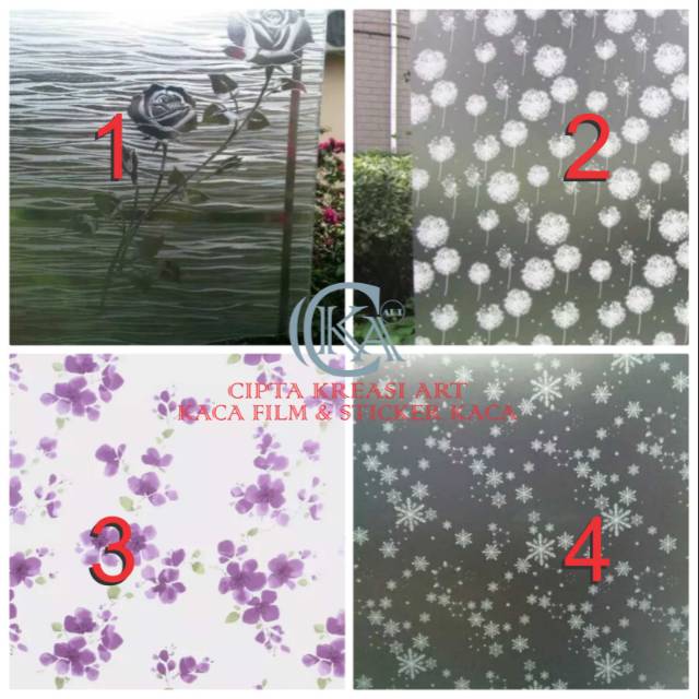 Jual DEKORASI STIKER KACA MOTIF / PRODUK GLASS FILM / STICKER KACA ...