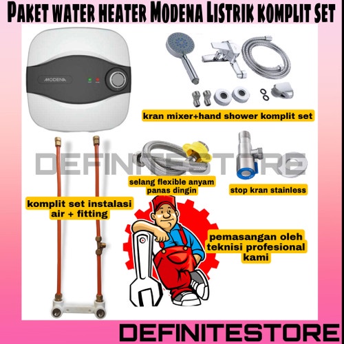 Jual PAKET WATER HEATER LISTRIK MODENA 15 LITER GARANSI KOMPLIT ...