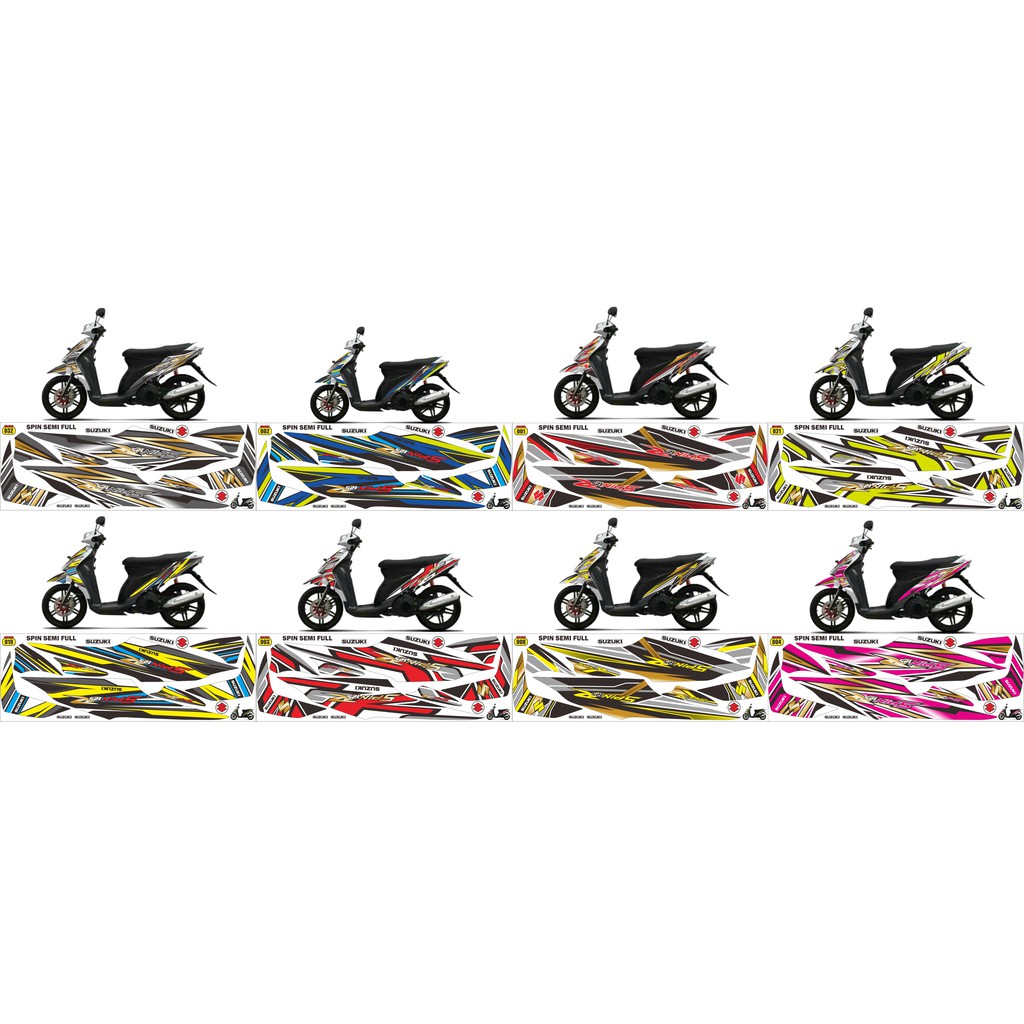 Jual Stiker Striping Decal Suzuki SPIN 125 Variasi ARS001 (Semua Ready ...
