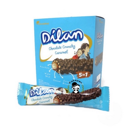 Jual Dilan Chocolate Crunchy Caramel Box | Isi 12 pcs | Wafer Roll ...