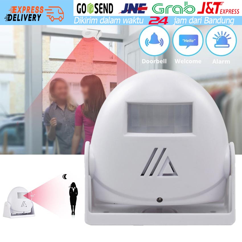 Jual Bell Pintu Sensor Gerak Welcome Inframerah Bell Alarm Rumah Toko ...