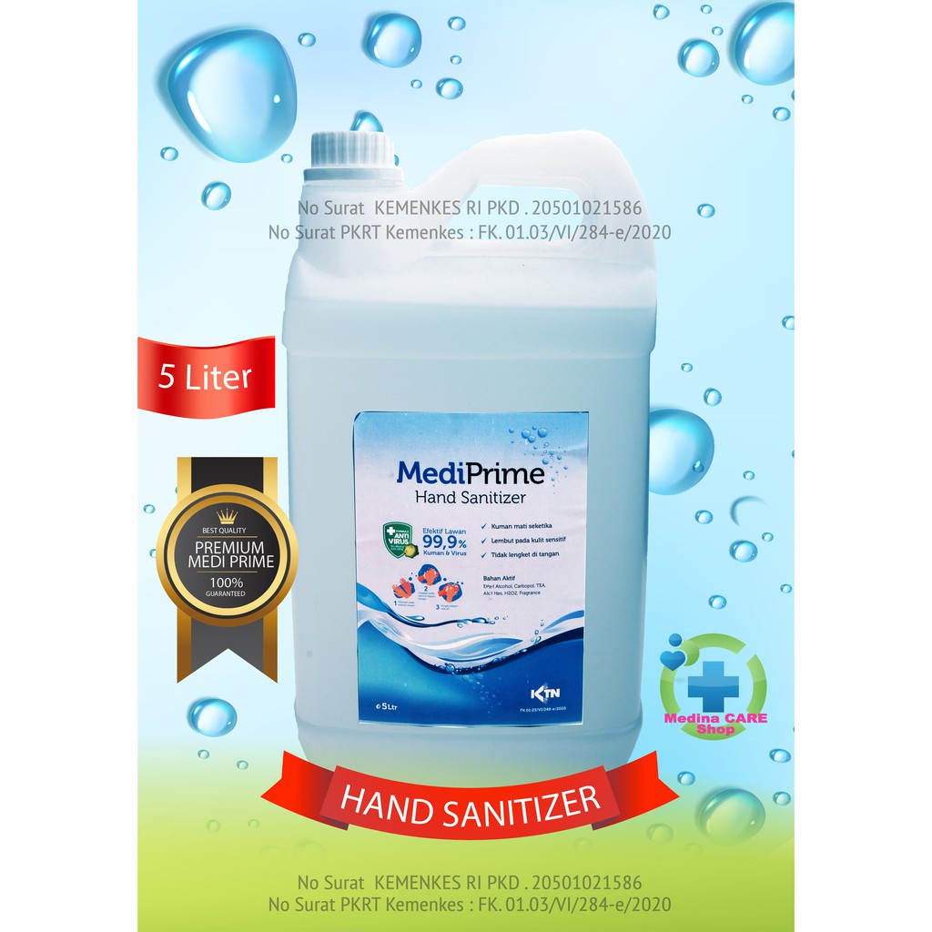 Jual MediPrime Hand Sanitizer MURAH 5 Liter | Shopee Indonesia
