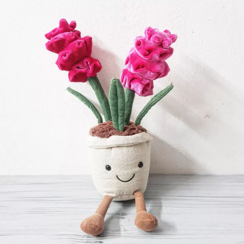 Jual JELLYCAT AMUSEABLES HYACINTH BONEKA PLANT BUNGA PINK TANAMAN ...