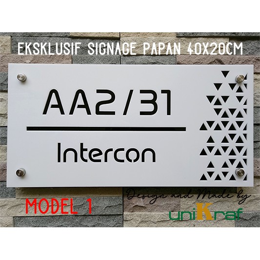 Jual Papan Alamat & Nomor Rumah Modern Eksklusif - Acrylic - Persegi ...