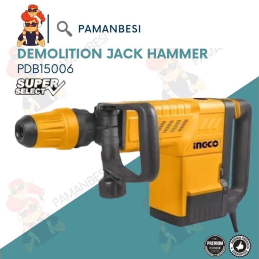Jual Demolition Jack Hammer (10 Kg, 25J) INGCO PDB15006 - Mesin Bobok ...