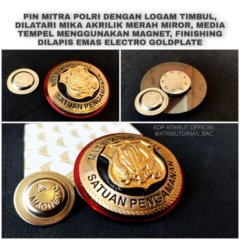 Jual Pin Mitra Polri Pin Mitra Polri Security Satpam Premium | Shopee ...
