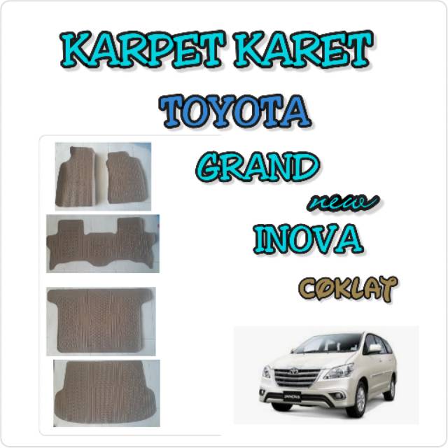 Jual Karpet karet mobil toyota grand new innova coklat 2012 - 2015 full ...