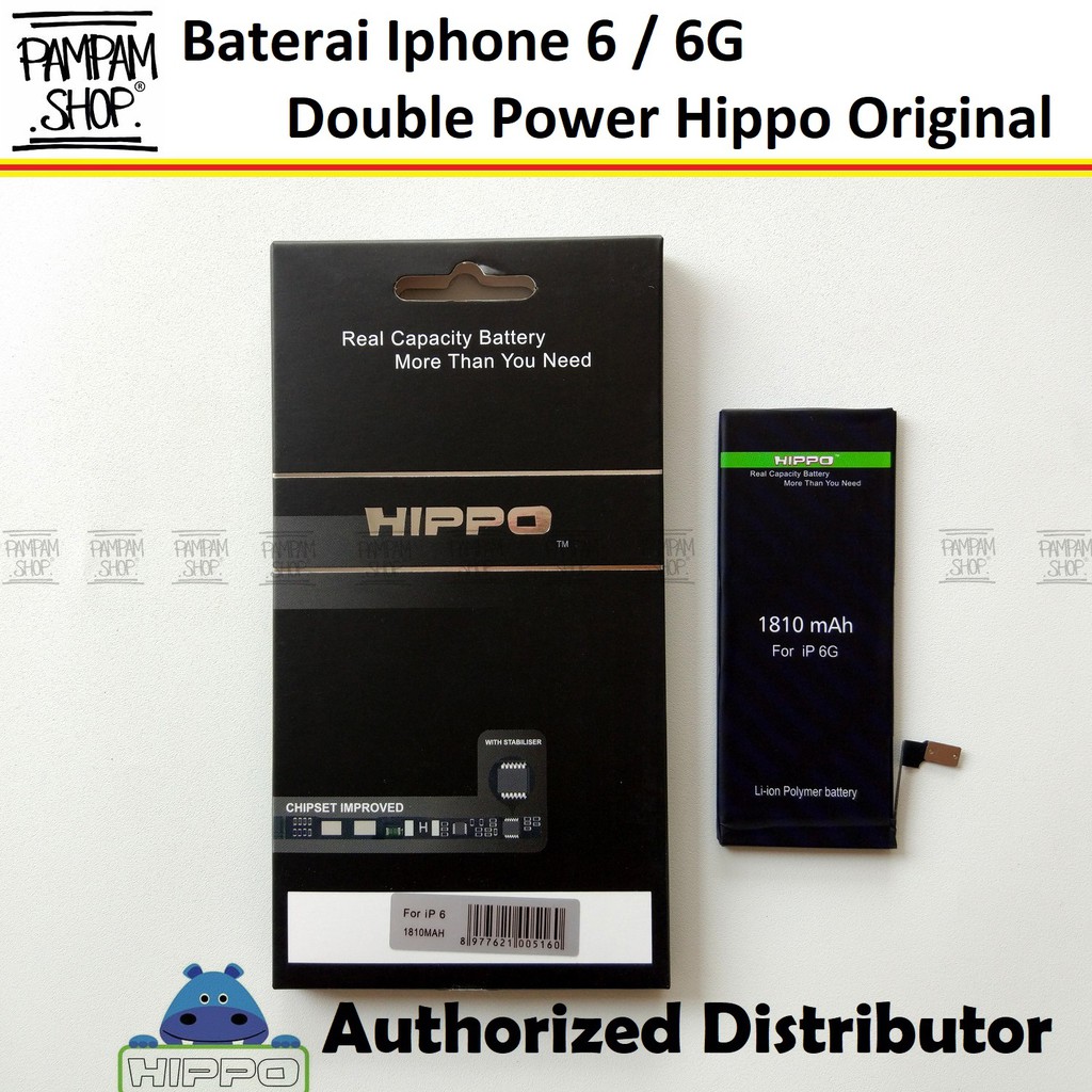 Jual Baterai Hippo Double Power Original Apple Iphone 6 6G Batre Batrai ...