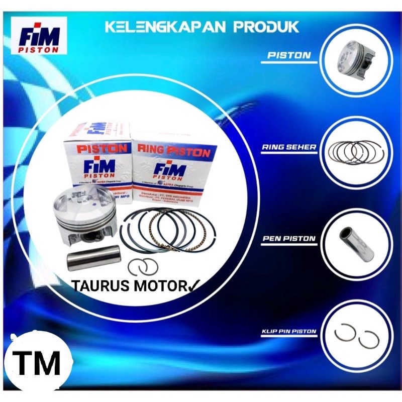 Jual PISTON KIT BEAT/VARIO/SCOOPY/SPACY/BLADE/REVO ABSOLUTE FIM 42 PIN ...