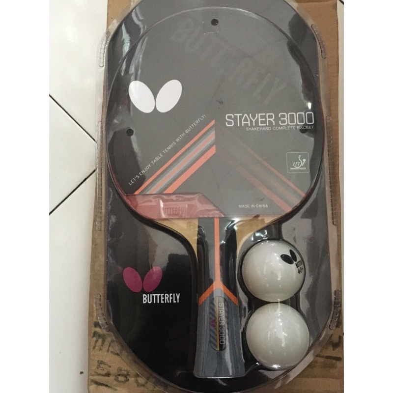 Jual Bat Bad Ber Pingpong Tenis Meja Butterfly Stayer 3000 Original | Shopee Indonesia