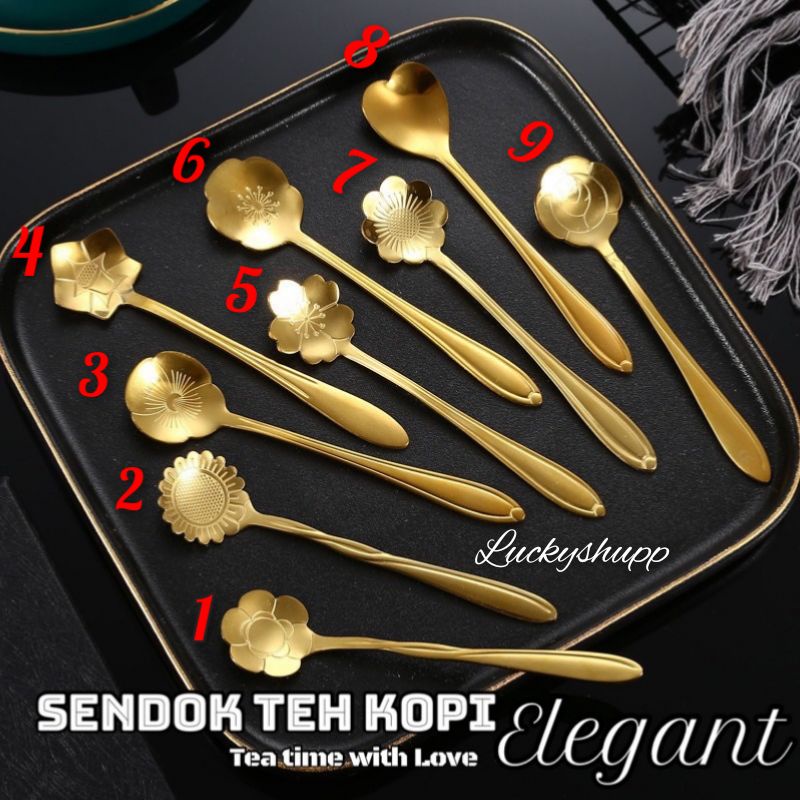 Jual Sendok teh bunga | sendok bunga | sendok mewah | sendok teh korea ...