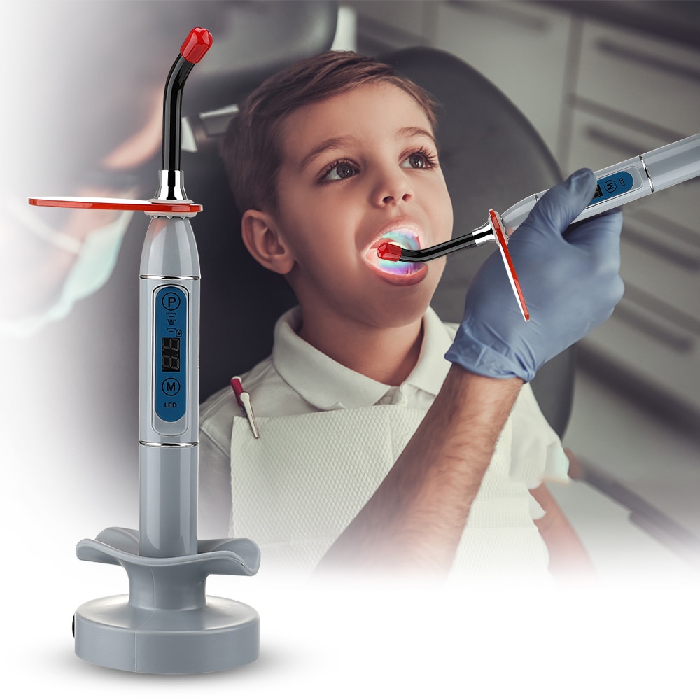 Jual PREORDER Dental Wireless LED Curing Light blue Cordless Cure Light ...