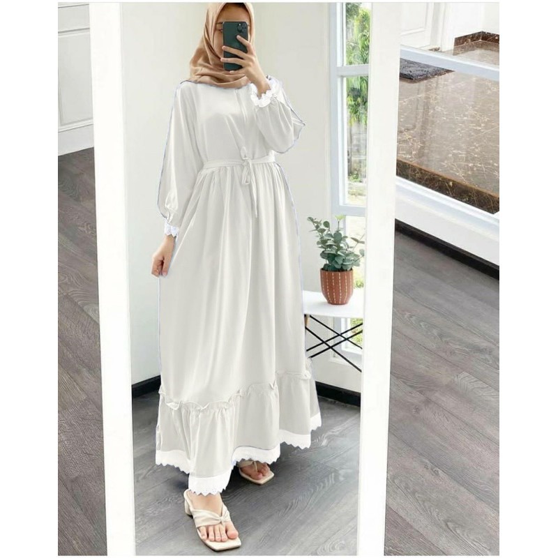 Jual Gamis Wanita Baju Gamis Remaja Aresa Dress Gamis Polos Atasan ...