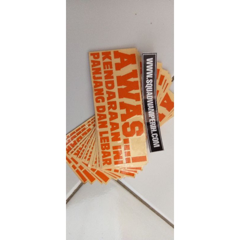 Jual cutting sticker awas kendaraan panjang dan lebar | Shopee Indonesia