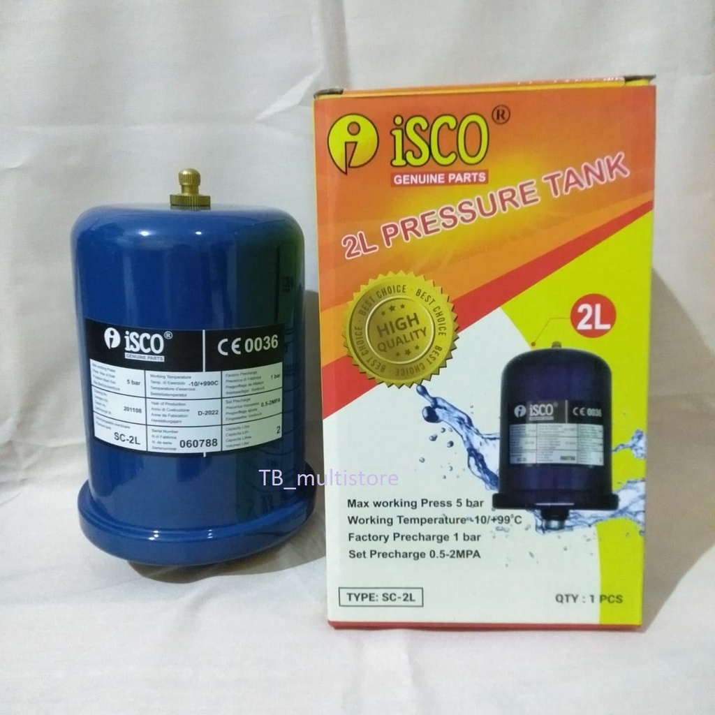 Jual Tabung Otomatis Pompa 2 Liter Besi ISCO / Pressure Tank 2 L ...