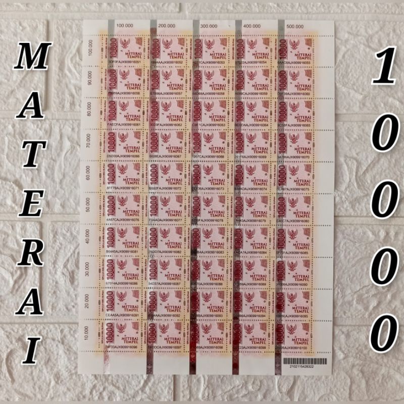 Jual Materai atau meterai tempel 10000 dan perangko 3500 Asli | Shopee Indonesia