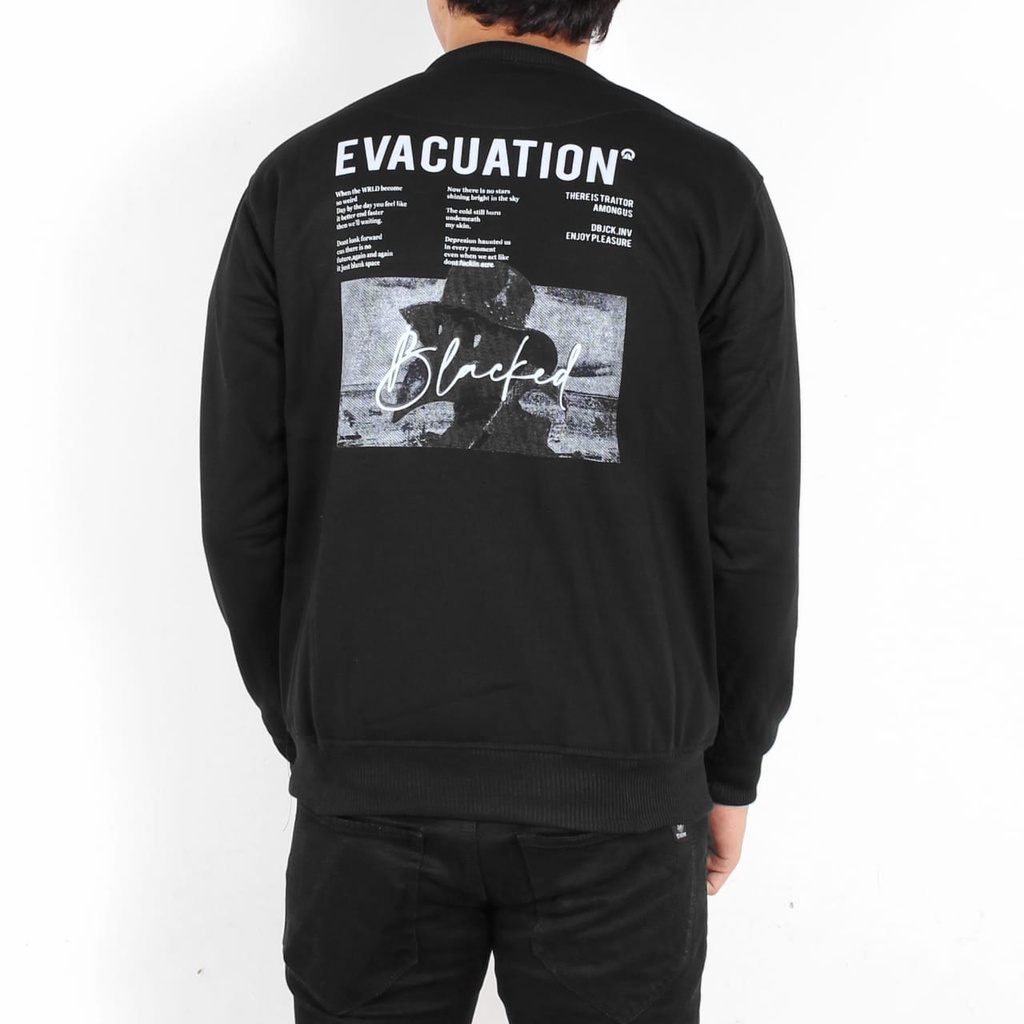 Jual Crewneck Nasa HM Evacuation Hitam Full Lebel Uniqlo l Sweater ...