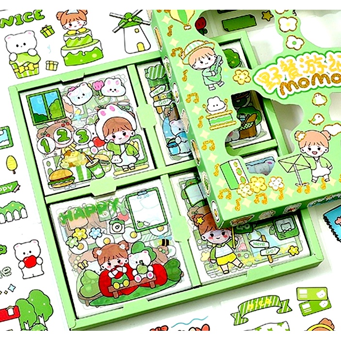 Jual Stiker BOX 2D Tempel Lucu 1 Pak Isi 25 Lembar Planner Scrapbook ...