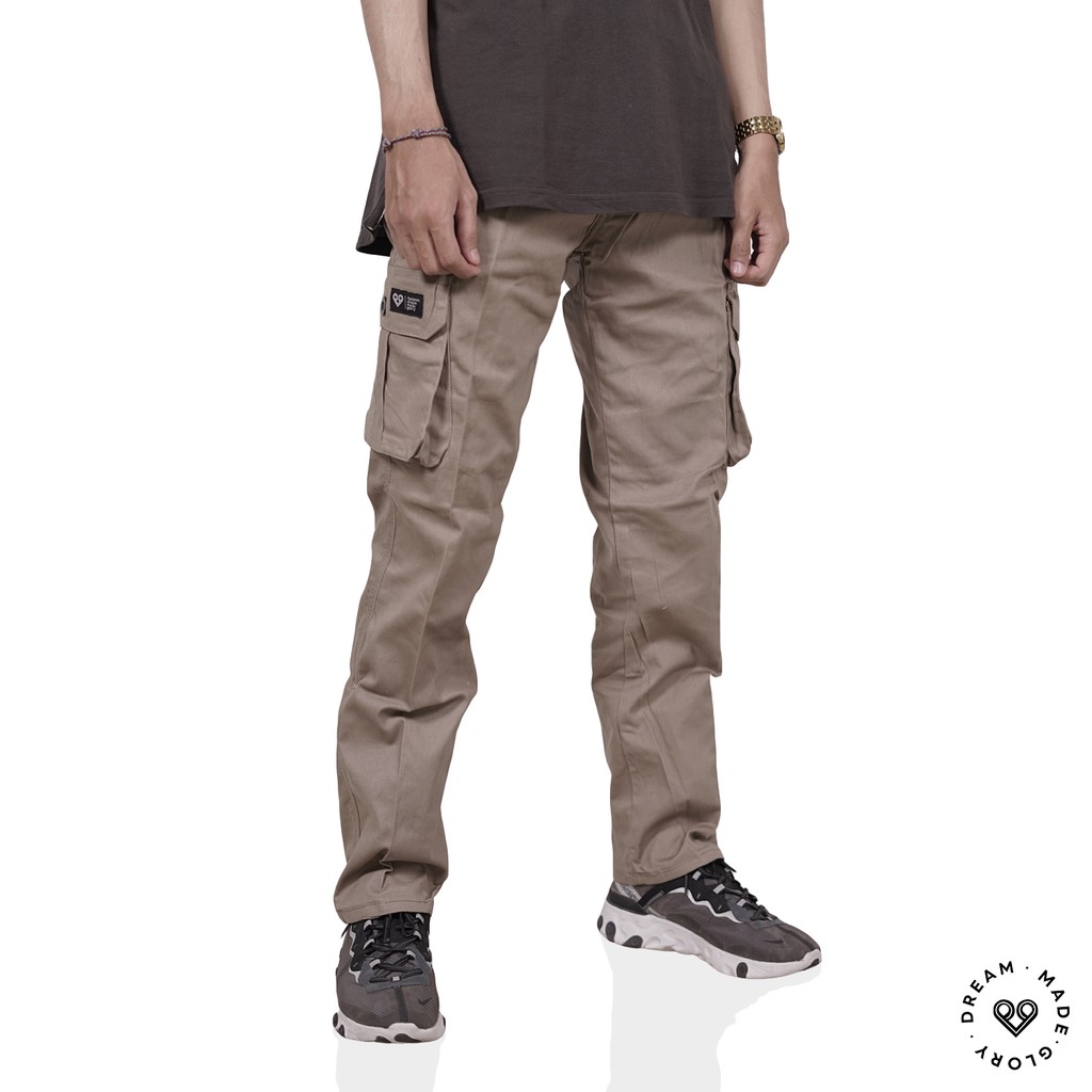 Jual Cargo Pants - Kuma - Mocca Brown by Feel Denim | Shopee Indonesia