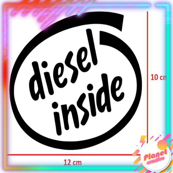Jual Stiker Tutup Tangki Mobil Unik Lucu Cutting Sticker Diesel Inside ...