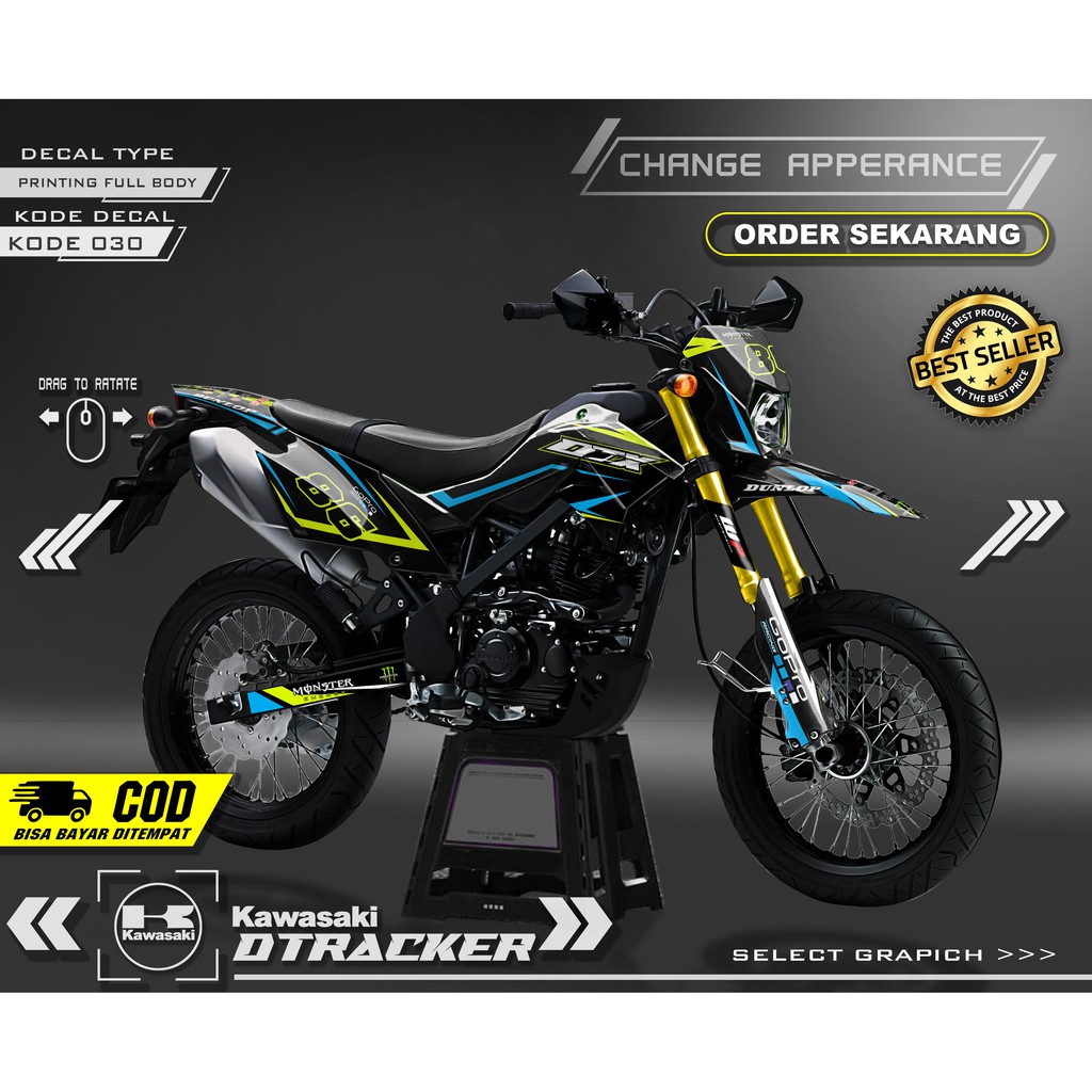 Jual (PROMO STIKER MURAH) Decal Stiker Klx D tracker full body - Dekal ...