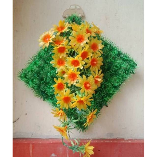 Jual hiasan dinding bunga rambat bingkai rumput kotak | Shopee Indonesia