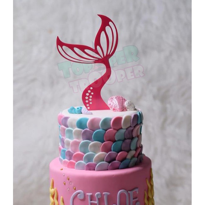 Jual Cake Topper/Topper Kue tail / ekor Mermaid | Shopee Indonesia