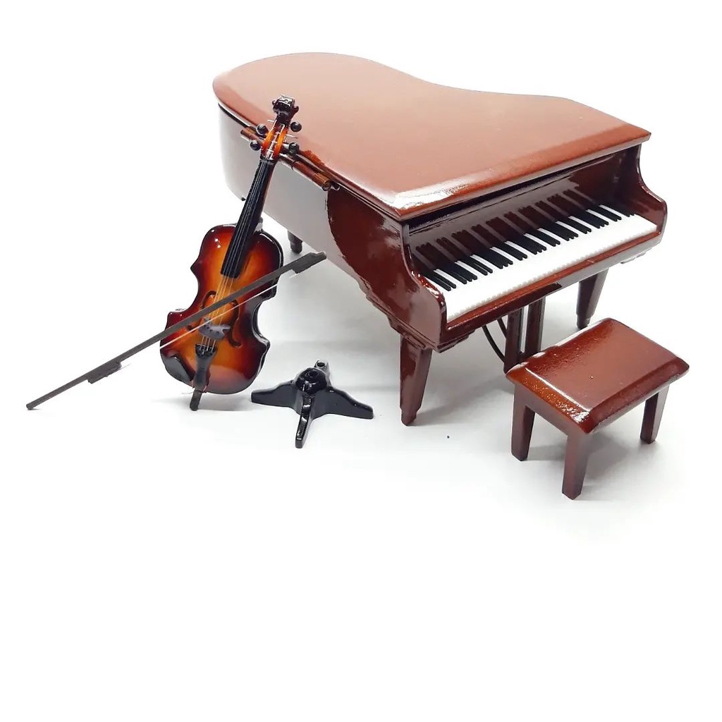 Jual Miniatur Biola Violin Biola Size Small Dan Miniatur Grand Piano ...