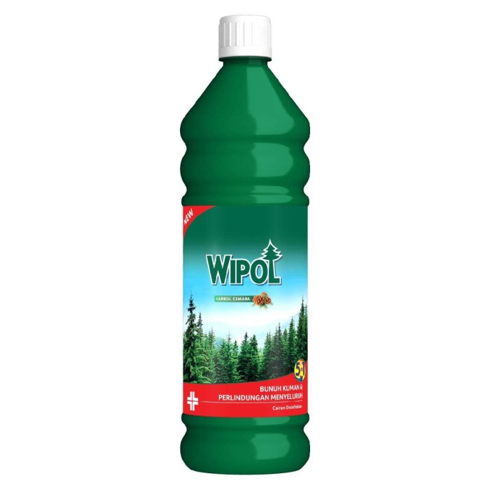 Jual Karbol- Wipol Pembersih Lantai Cemara Botol 750Ml Isi 2 -Karbol ...