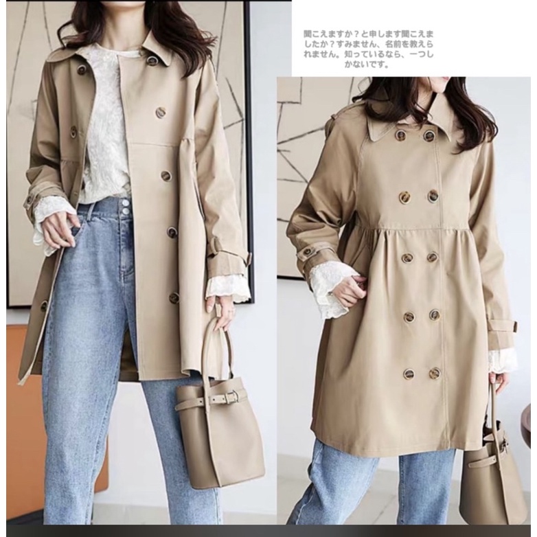 Jual KOREAN TRENCH COAT STYLE - JAKET | Shopee Indonesia