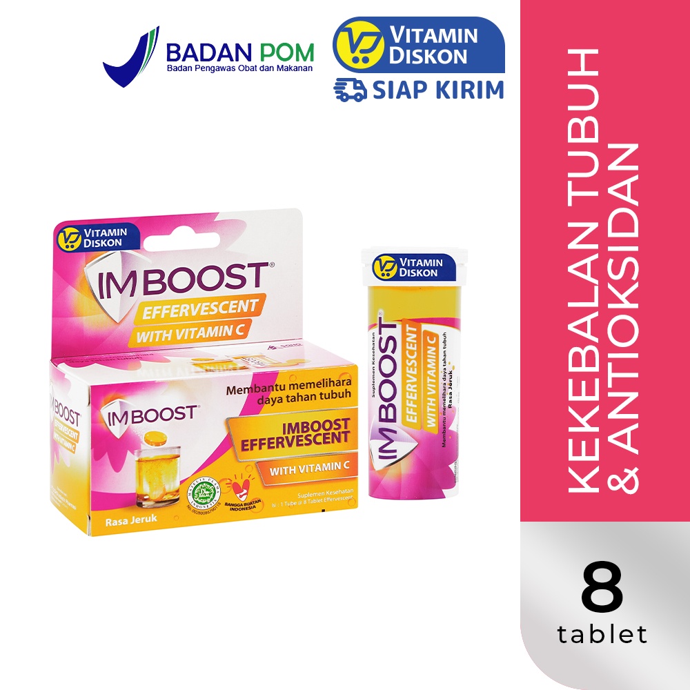 Jual Imboost Rasa Jeruk Effervescent With Vitamin C 500 Mg 8 Tablet ...