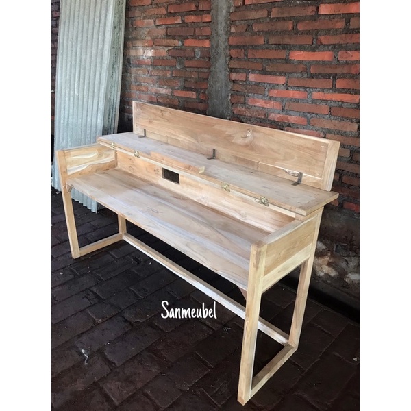 Jual PIANO TABLE | MEJA PIANO | MEJA KEYBOARD KAYU JATI | Shopee Indonesia