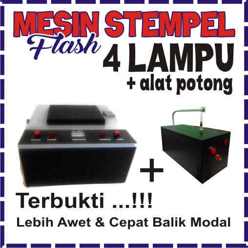 Jual Mesin Stempel Flash Warna Otomatis 4 Lampu dan Alat Potong hu | Shopee Indonesia