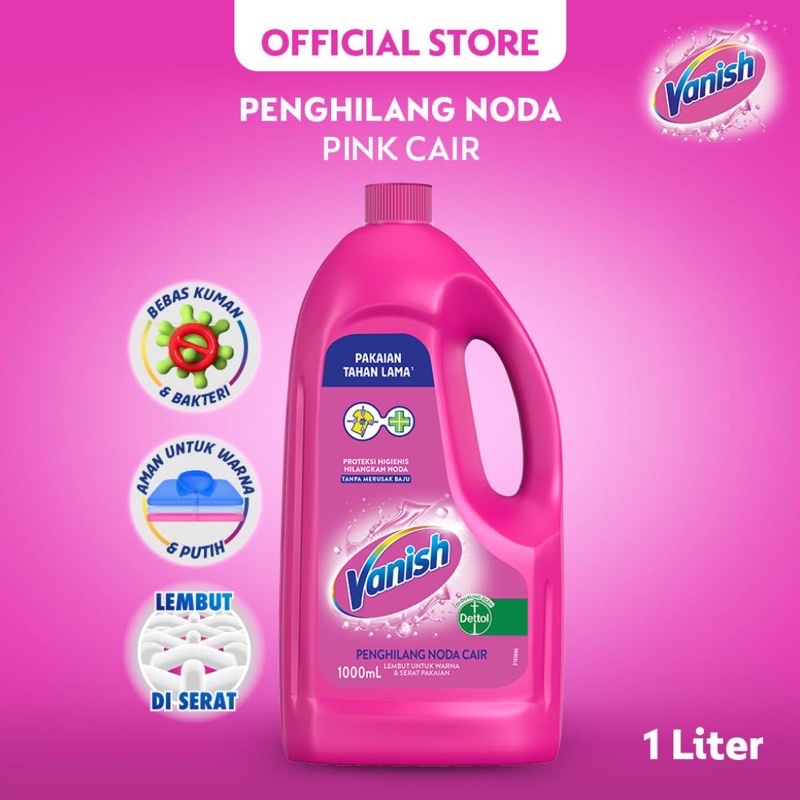 Jual VANISH Pink Liquid 1000mL Kemasan Botol 1L | Shopee Indonesia