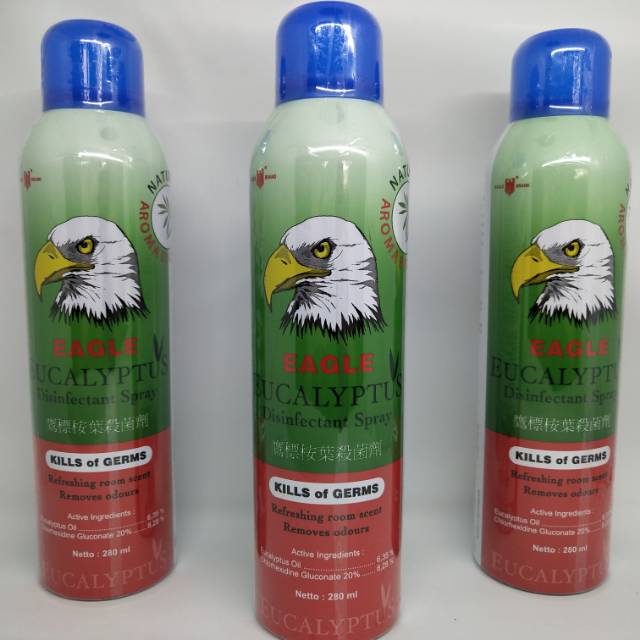 Jual EAGLE SPRAY EUCALYPTUS DISINFECTANT SPRAY ORIGINAL FREE MASKER ...