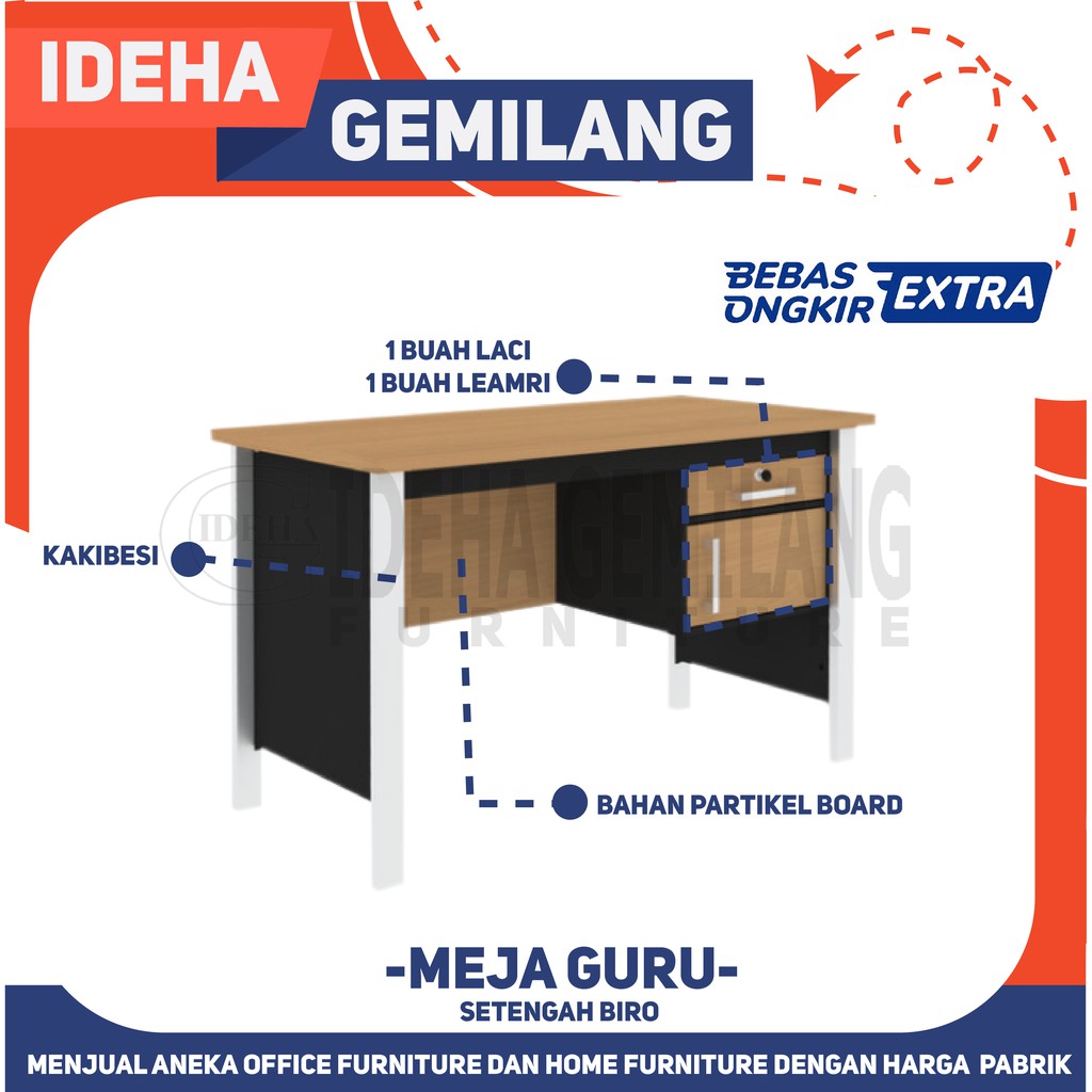 Jual Meja Guru Kaki Besi MTM | Shopee Indonesia