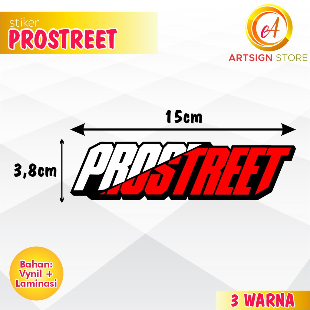 Jual Stiker Prostreet 15cm / Stiker Pro Street 15 cm / Cutting Stiker 3 ...
