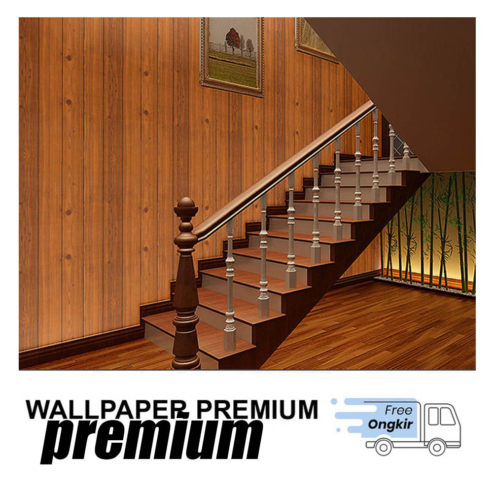 Jual Wallpaper Stiker Dinding Motif Kayu Garis Tua Bahan PVC ...