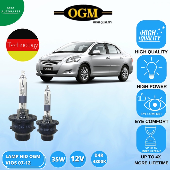 Jual Bohlam Lampu HID Mobil Toyota Vios Gen 2 2007-2012 Super Terang ...