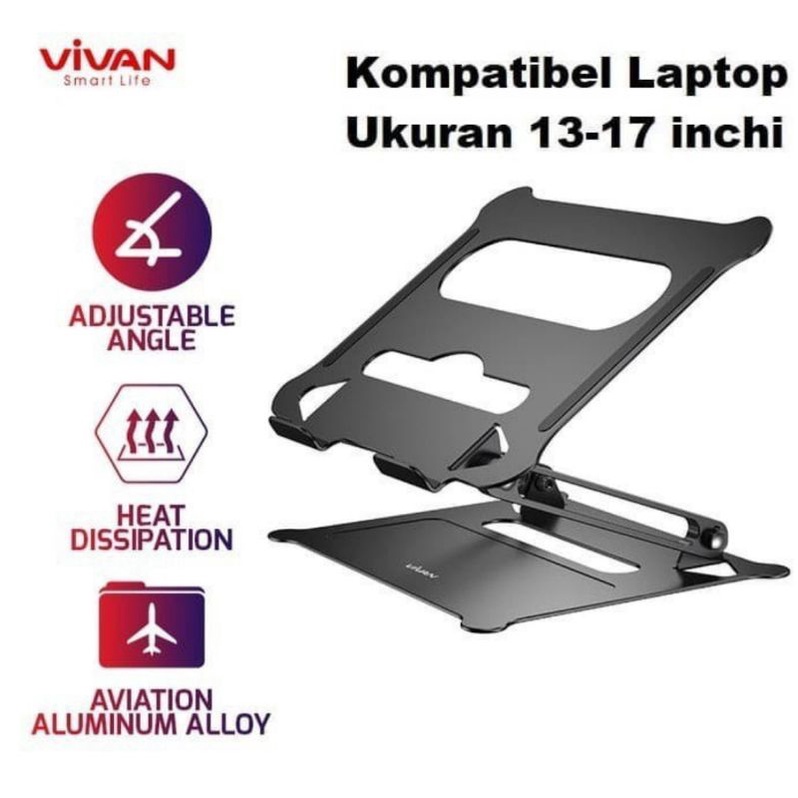 Jual Vivan VLS01 Laptop Colling Stand Alluminium Alloy Liftable ...